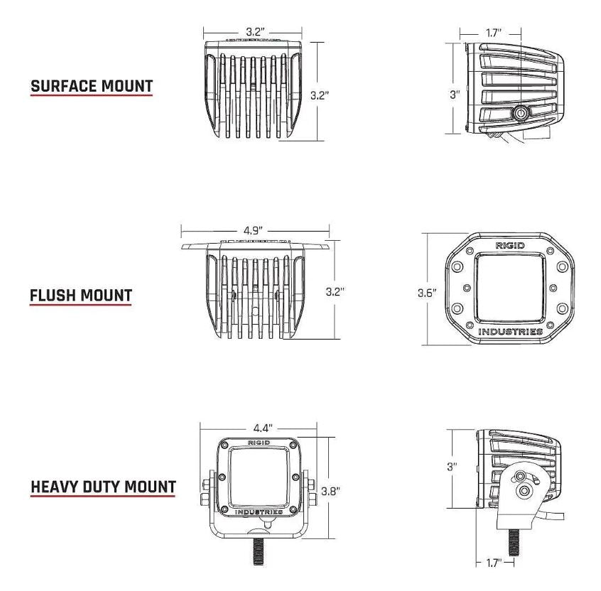 Rigid Lighting D-Series Midnight Edition Driving/Fog Light (MPN: 21221 ...
