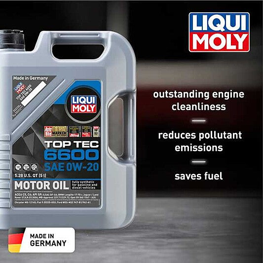 Liqui Moly Top Tec 6600 SAE 0W-20 Synthetic Motor Oil (MPN: 22046 ...