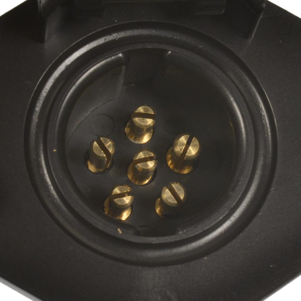 Pollak 6 Way Round Socket Trailer Wiring Connector (MPN: 6P-103V ...