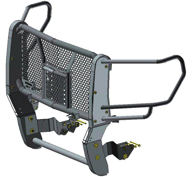 Black Horse Off Road Grille Guard (MPN: RU-GMSI19-B) – Sprinter Parts Depot