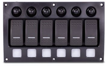 Sierra Marine Switch Panel with 6 Rocker Switches (MPN: SP21010 ...