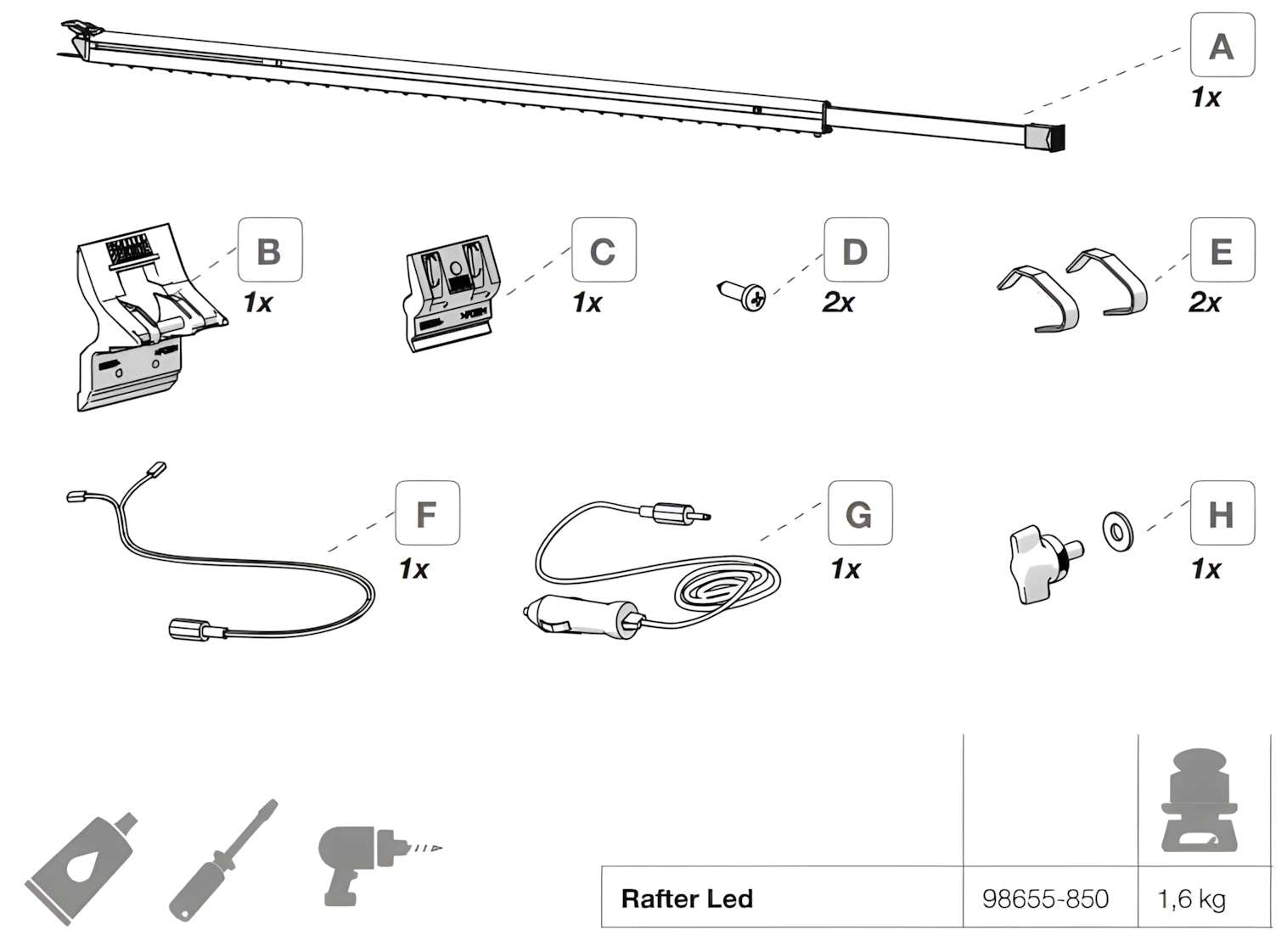 Illuminate Awnings with Fiamma Rafter LED Kit – Sprinter Parts Depot