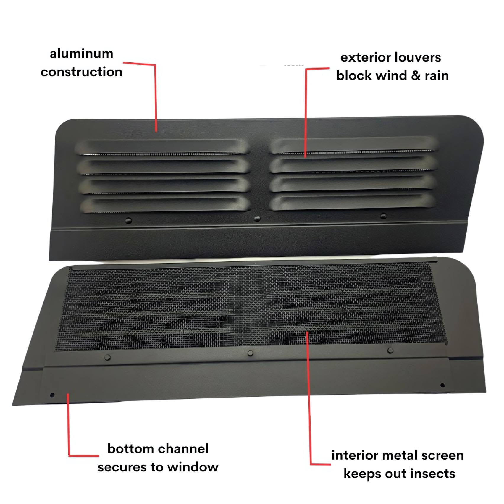 Window Bug Vents - Fresh Air & Bug Protection for Sprinter Vans ...